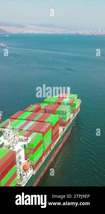 Container vessel or cargo shipping logistic import and export freight ...
