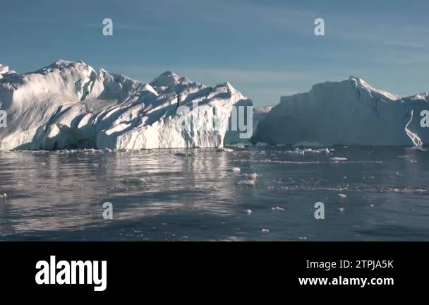 Icebergs in the ocean. Antarctica landscape. Wonders of nature. Global ...