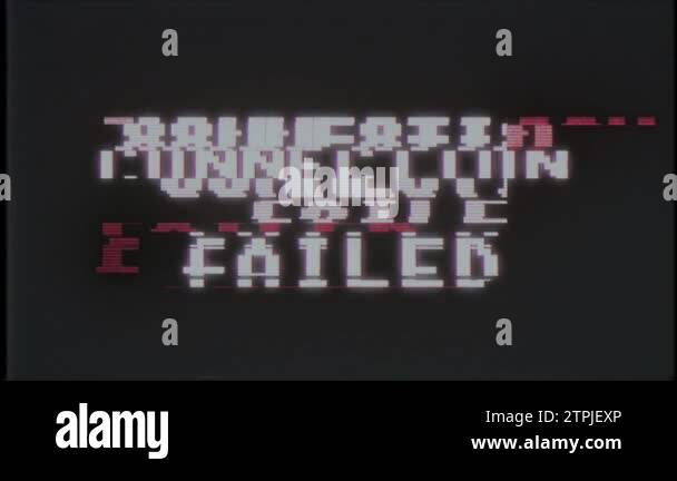 retro videogame CONNECTION FAILED text computer old tv glitch ...