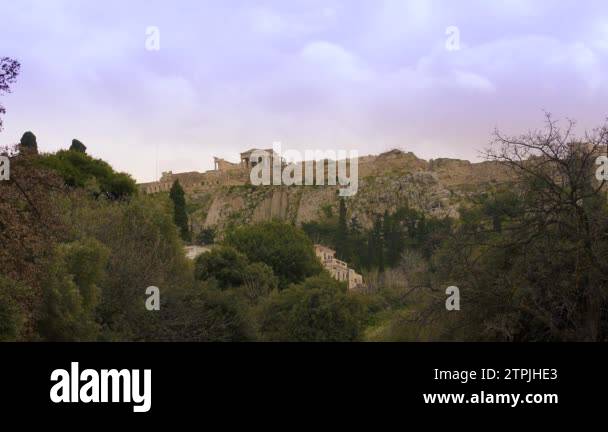 Acropolis seen on the Mountain. The Acropolis is one of the most ...