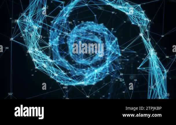 Motion Background Digital Plexus DNA molecule random digits Loop Stock Video Footage - Alamy