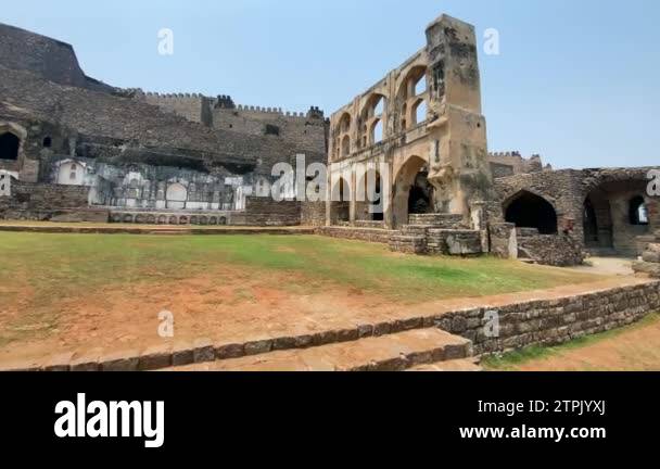 Historic Golconda fort architecture in Hyderabad, India, was built by ...