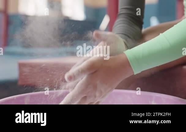 Young gymnast chalk hands Stock Videos & Footage - HD and 4K Video ...