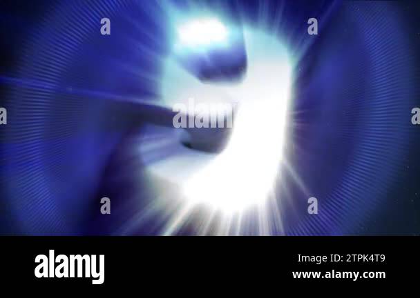 Space launching blue countdown Countdown from 11 to zero in a blue ...