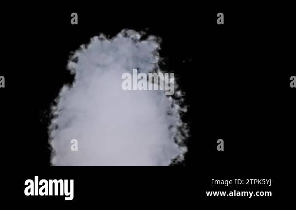 Smoke with alpha channel in slow motion. Explosion steam. A real cloud ...