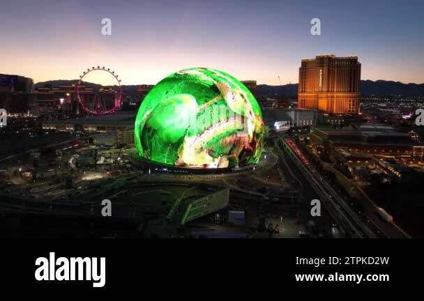 Las Vegas Sphere At Las Vegas In Nevada United States. Famous Night ...