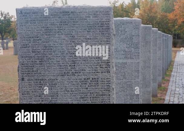 Tombstones with the names of German soldiers who died in the Second ...