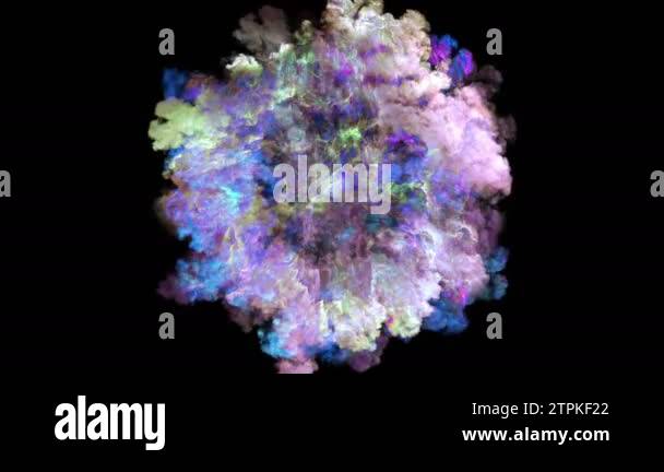 Color 3D smoke explosion shockwave effect and divergent wave isolated ...