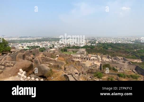 Historic Golconda fort architecture in Hyderabad, India, was built by ...