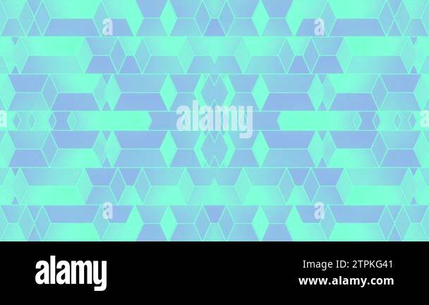Trendy abstract background with symmetrical composition of rectangular geometric shapes in neon ...