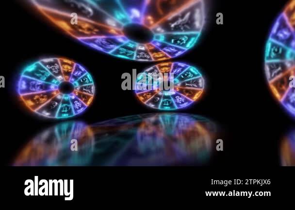 3d cube featuring all zodiac signs in earth , wind, fire and air ...