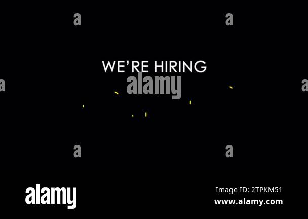 We are hiring to join us . Word Text animation with Kinetic Typography ...