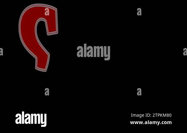 Quiz intro animation with animated question mark, yes button, no button ...