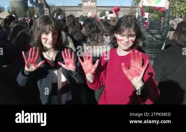 Europe, Italy, Milan 11-25-2023- November 25th world day against ...