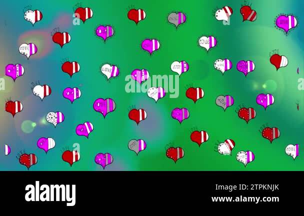 Seamless. love pattern with nice lettering calligraphy text and hearts ...