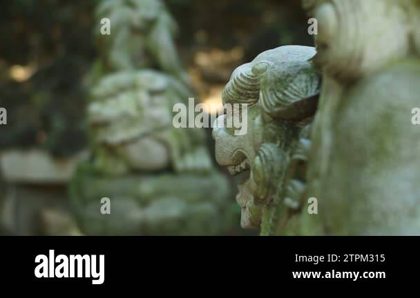 Statue guardian angel at Shinagawa shrine in Tokyo / Its a traditional ...