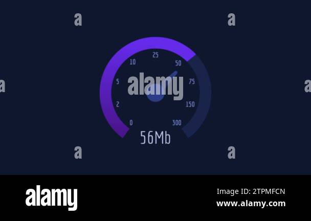 Speedometer Internet Speed 50 mb 100 mb 300 mb Lilac Scale. Motion ...