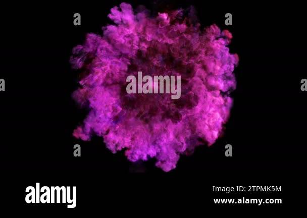 Color 3D smoke explosion shockwave effect and divergent wave isolated ...