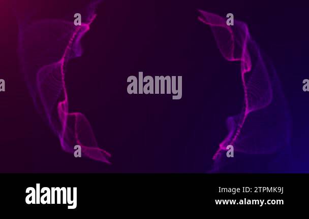 Dynamic particles animation spiral curve cross frame background ideal ...