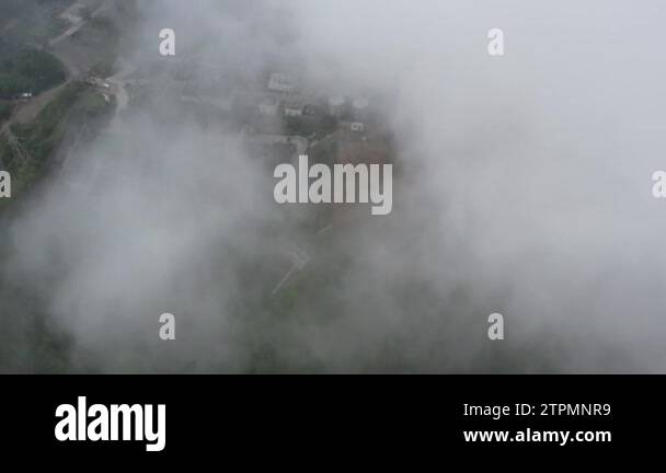 Thermal power plant on a volcano in the middle of the jungle, steam ...