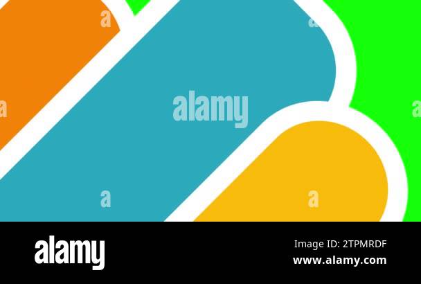 Simple geometric shapes slide transition animation. Modern round shapes ...