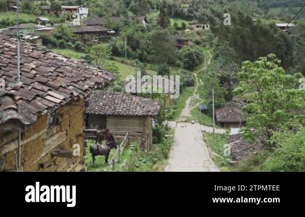 Revash, Peru - 06 02 2019: small village near the historical ...