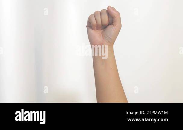 Name: Vertical-Female thin hand chooses reaction and thumbs up, like or ...