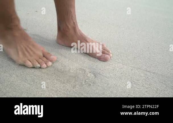 people save from catastrophe, disaster, calamity, male Feet Run From ...