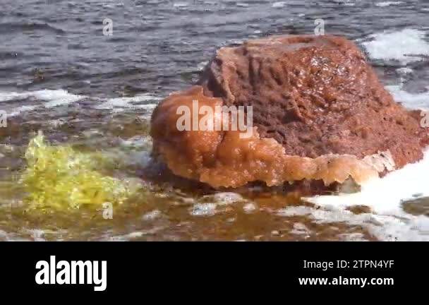 Dallol Sulfur springs and pools. The Sulphur springs create the ...