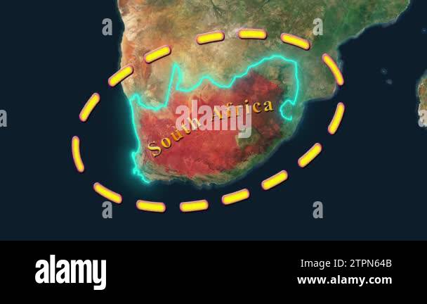 South Africa Map - Animated 3D Stock Video Footage - Alamy