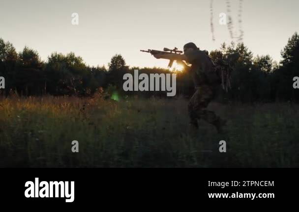 Running rifle holding army soldier Stock Videos & Footage - HD and 4K ...