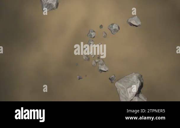Falling Rocks Animation Stock Video Footage - Alamy