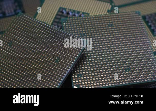 Central Processing Unit (CPU), Close Up 4K Video Stock Video Footage ...