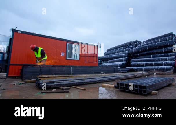 Worker welds pipeline construction Stock Videos & Footage - HD and 4K ...