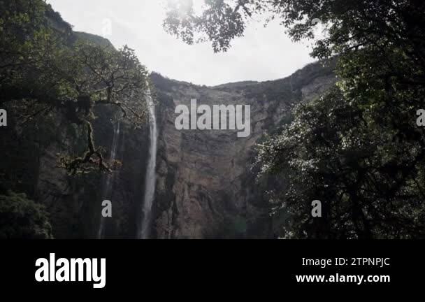 Gocta Cataracts, Catarata del Gocta, are perennial waterfalls with two ...