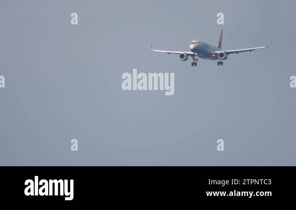 PHUKET, THAILAND - NOVEMBER 26, 2016: Civil plane Airbus A320, 9V-JSS ...