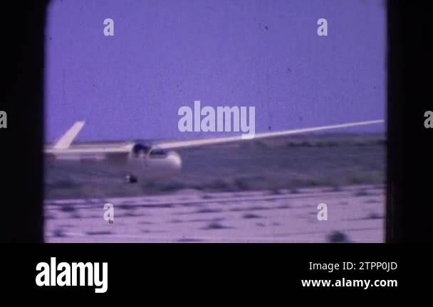 aircraft safely landing on runway in the desert Stock Video Footage - Alamy