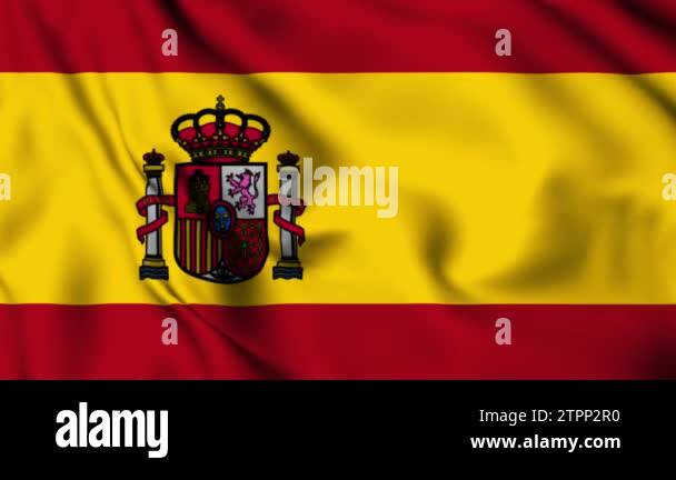 Spain waving flag 4K animation video. Spain waving flag seamless ...