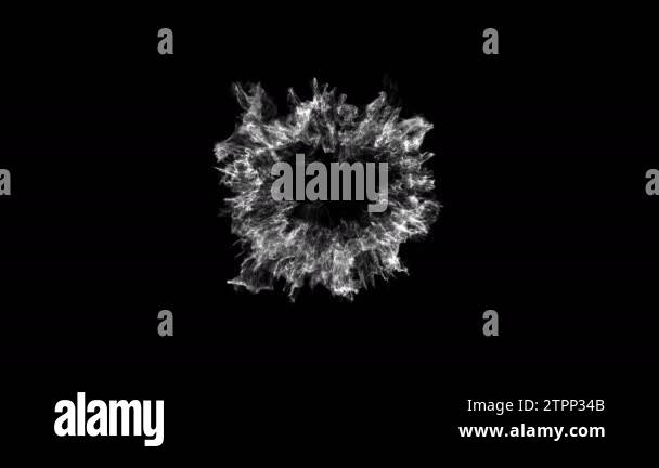 3D smoke explosion shockwave effect and divergent wave isolated on ...