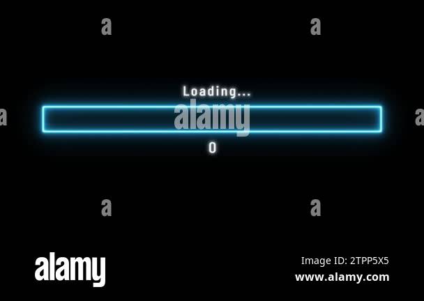 Vibrant Neon Loading bar downloading bar loading screen pixelated progress animation Loading ...