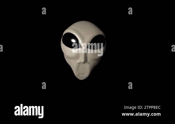 Alien grey head face creepy extraterrestrial gray martian creature ufo ...