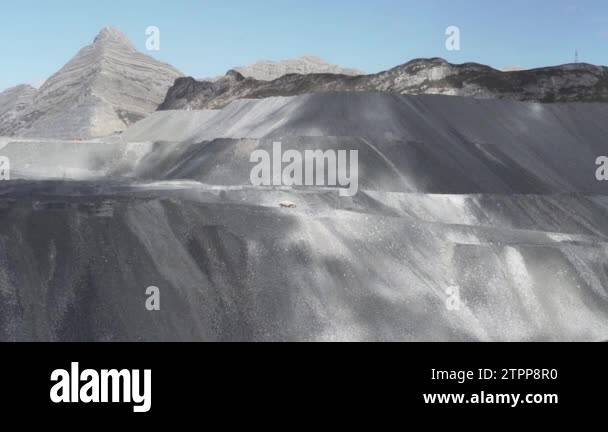 mine in the high country of the andes mountains in Peru, with view over ...