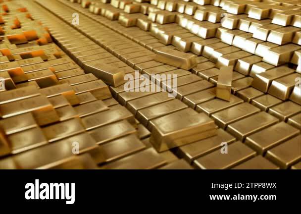 Gold Bars realistic 3D animation Stock Video Footage - Alamy
