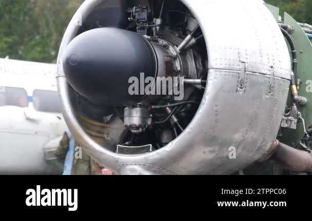 Yorkshire Air Museum. York, Yorkshire, Uk. Running aircraft engines ...
