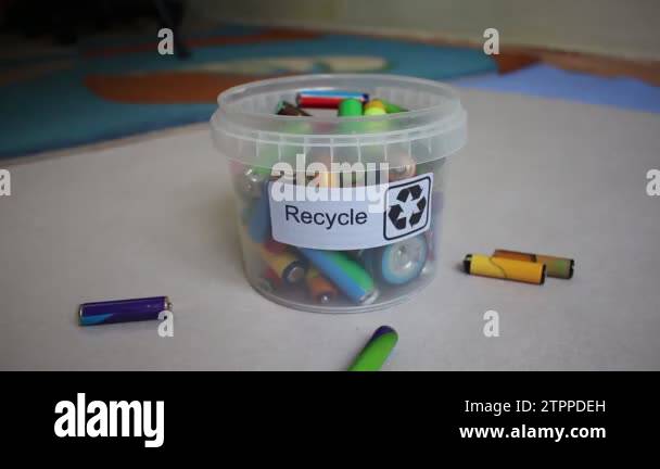 Battery Collection Box. Waste Sorting. The three chasing arrows of the international recycling ...