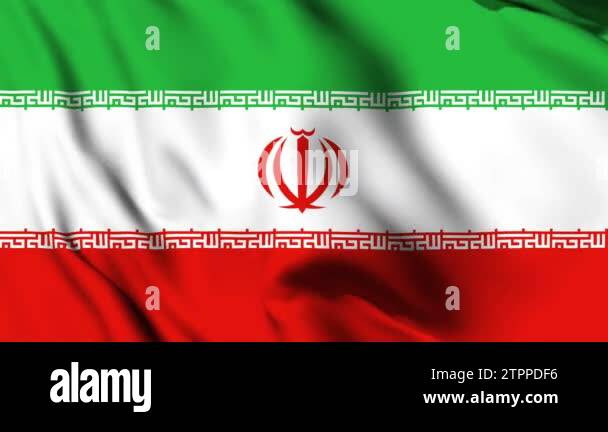 Iran waving flag 4K animation video. Iran waving flag seamless looping ...