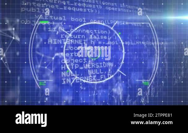 Animation of scope scanning over human brain and network of connections ...