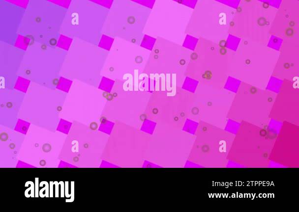 Animation of spots and abstract shapes moving on purple background ...