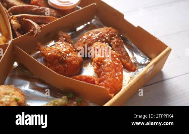 Chicken fries takeaway Stock Videos & Footage - HD and 4K Video Clips ...
