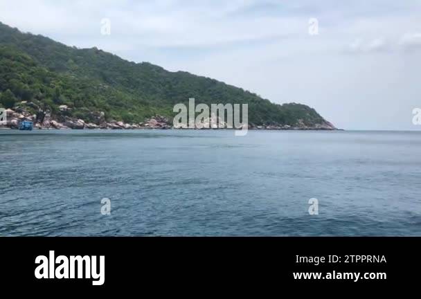 Beautiful nature of shore side view with clear sea background, Footage ...